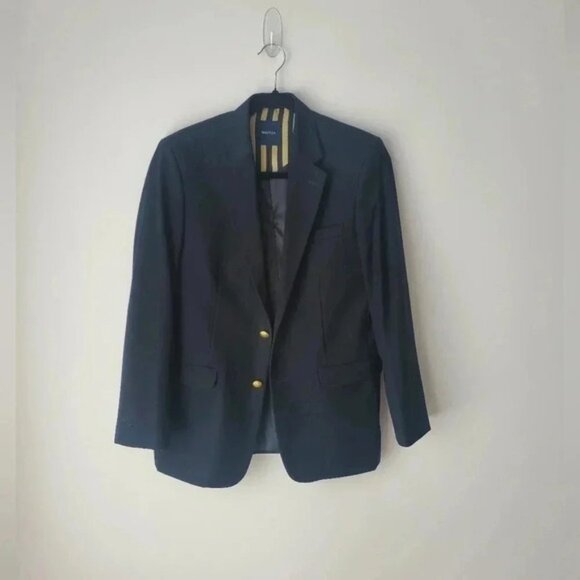 Nautica | Jackets & Coats | Nautica Oversized Navy Blue Gold Button ...
